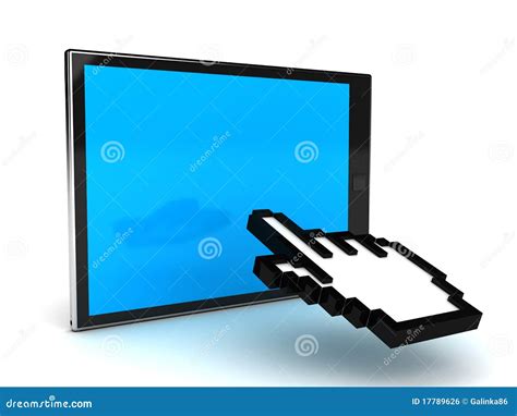 Tablet Pc And Cursor Stock Illustration Illustration Of Monitor 17789626