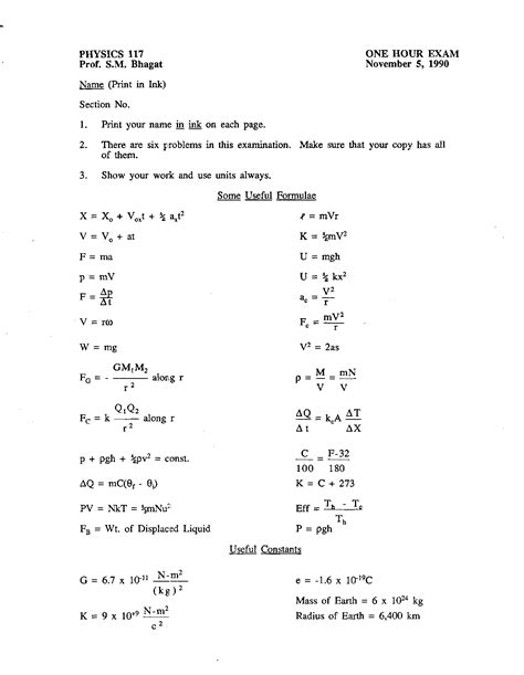 Unsolved Problems Exam 1 Introduction To Physics Phys 117 Docsity Unsolved Problems Exam 1 Introduction To Physics Phys 117 Docsity