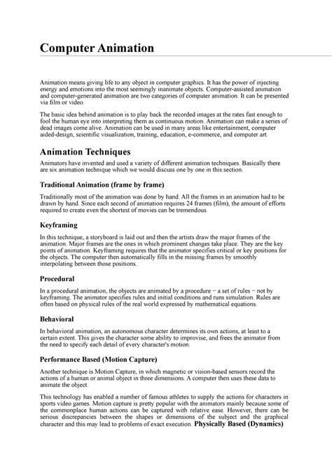 13computer Animation Computer Animation Animation Means Giving Life