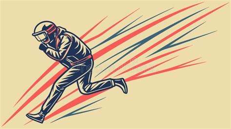 Dynamic Runner Abstract Vector Speed And Athleticism Illustration Vector Design Generative Ai