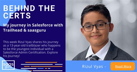 Rizul Vyass Journey In Salesforce With Trailhead And Saasguru