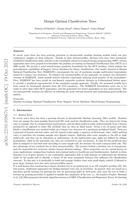 Margin Optimal Classification Trees Deepai
