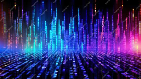 Premium Ai Image Abstract Colorful Binary Code Background