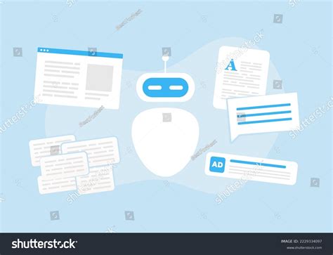 Ai Writer Content Generator Artificial Intelligence Stock Vector