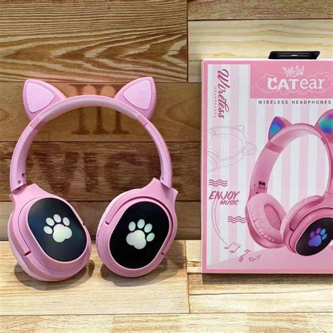 Купить Наушники беспроводные Led с кошачьими ушками Catear Vzv 3800m Bluetooth наушники кошачьи