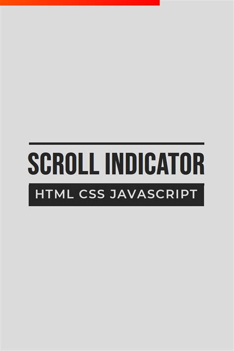 Javascript Page Scroll Indicator