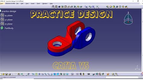 Practice Design 10 In Catia V5 3dmodel 3dmodeling Engineering Catiav5tutorial Catiav5 Youtube