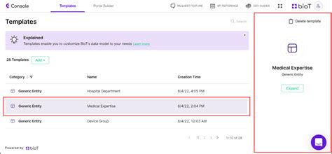 Editing A Generic Entity Template