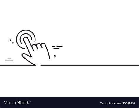 Hand Cursor Line Icon Click Action Sign Royalty Free Vector