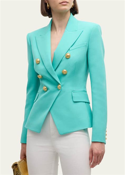 Balmain Classic Wool Blazer With Button Detail Bergdorf Goodman