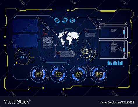 Abstract Future Hud Ui Gui Interface Screen Hi Vector Image