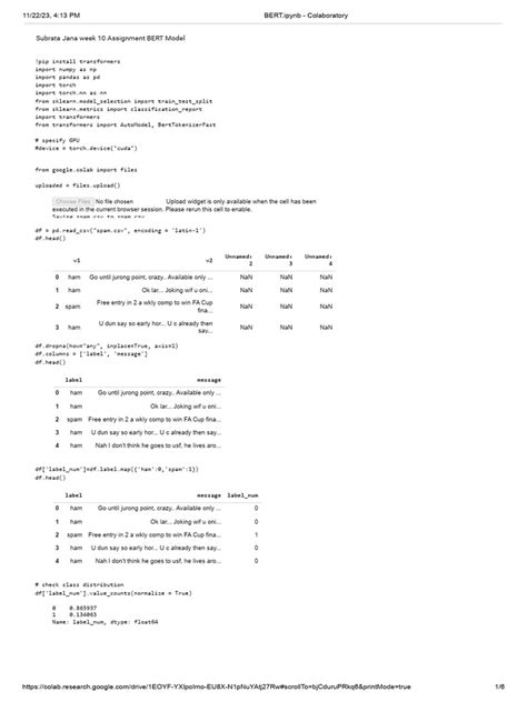 Bert Ipynb Colaboratory Pdf Applied Mathematics Computing