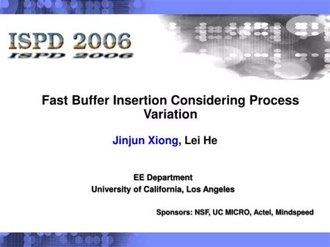 Ppt Fast Buffer Insertion Considering Process Variation Powerpoint
