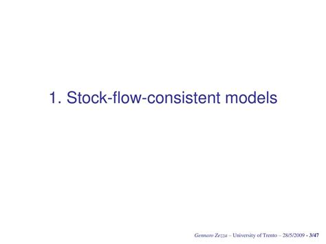 Stock Flow Consistent Post Keynesian Models In Theory And Practice Ppt Download