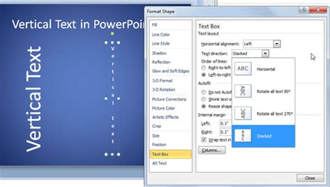 ข้อความแนวตั้งใน Powerpoint 2010 ข้อความแนวตั้งใน Powerpoint 2010