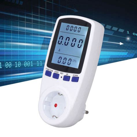 Electricity Usage Monitor Data Memory Power Meter Multifunctional Backlit Display EU Plug V