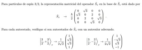 solved for particles with spin 3 2 the matrix