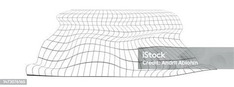 왜곡 된 그리드 뒤틀린 메쉬 텍스처 곡률 효과가있는 그물 체크 무늬 패턴 변형 흰색 배경에 격리된 구부러진 격자 표면 3차원 형태에 대한 스톡 벡터 아트 및 기타 이미지