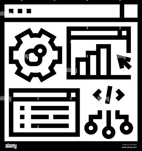 Software Erp Line Icon Vector Illustration Stock Vector Image And Art Alamy