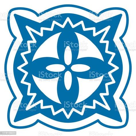 장식을위한 Azulejo 세라믹 타일의 복고풍 모티프 블루 벡터 일러스트 레이 션 0명에 대한 스톡 벡터 아트 및 기타 이미지 0명 곤색 기하 도형 Istock