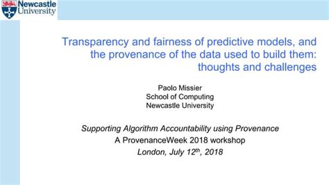 Algorithmic Decisions Fairness Machine Learning Provenance