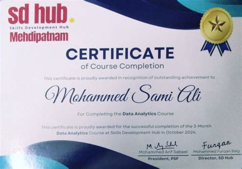 dataanalytics sql excel python powerbi certificateachieved