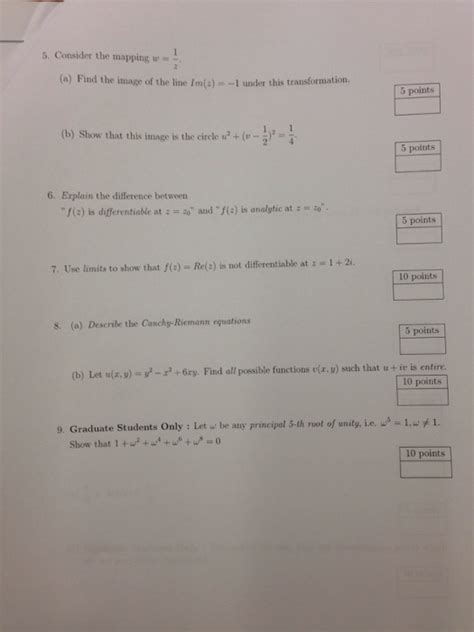 solved 5 consider the mapping w a find the image of