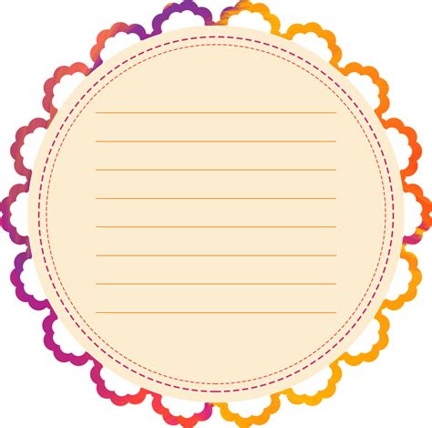 Download Border Box Text Cute Png And Psd Circle Clipart 5323945