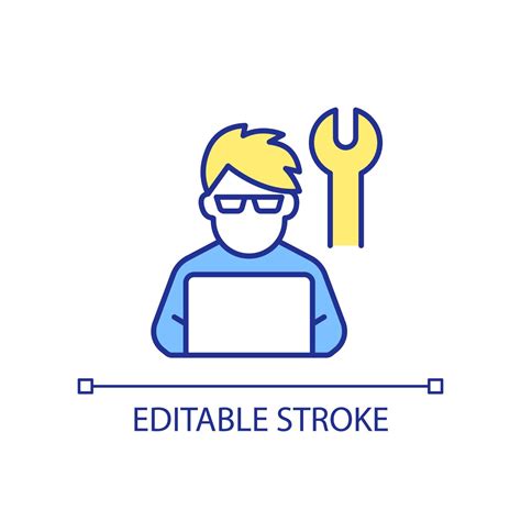 Programmer Rgb Color Icon Technical Specialist Software Maintain And Update Software Engineer