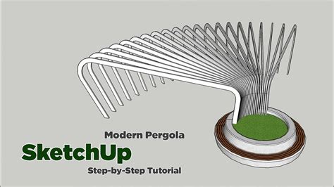 Sketchup Tutorial Modeling A Modern Pergola In Sketchup Step By