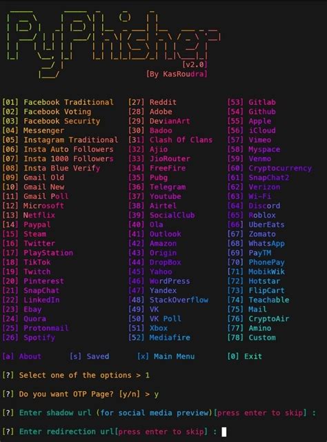 √ Description Ultimate Phishing Tool In Python Includes Popular