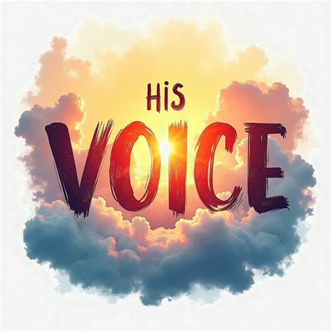 Vintage Sign Text His Voice Listen Believe Lord God Jesus Follow Faith