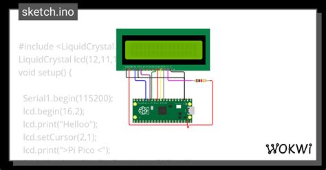Lcd With Pico Wokwi Esp32 Stm32 Arduino Simulator