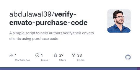 Github Abdulawal39verify Envato Purchase Code A Simple Script To
