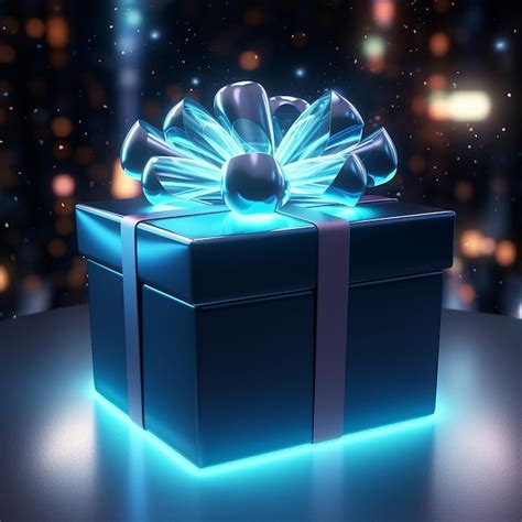 Premium Ai Image Glowing T Box