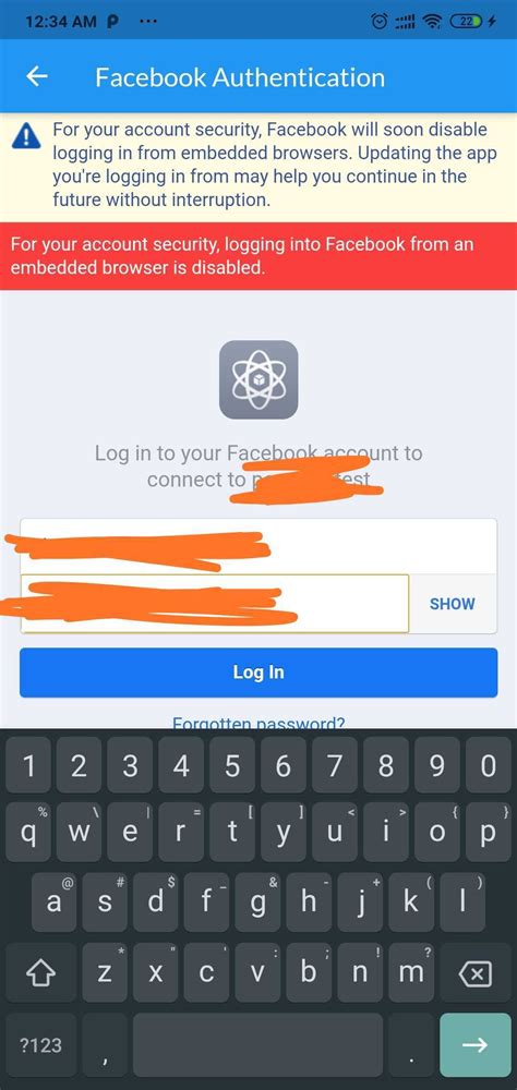 Flutter Unable To Login With With Facebook On Android Embedded Browser Stack Overflow