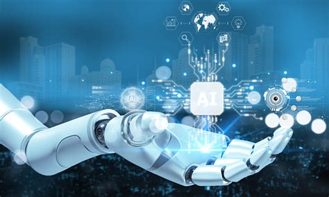 3d Render Cyber Digital World Android Robot Pointing Finger Computer