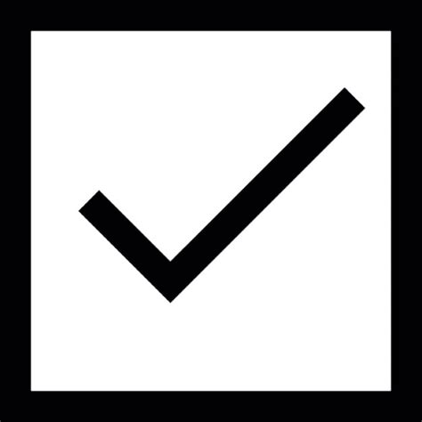 Check Mark Inside A Square Outline Box Icons Free Download