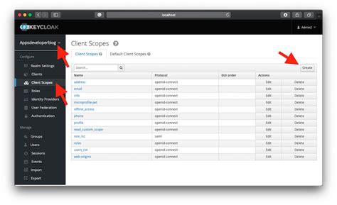 creating oauth 2 scope in keycloak apps developer blog