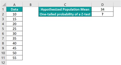 z test in excel formula examples how to perform and use