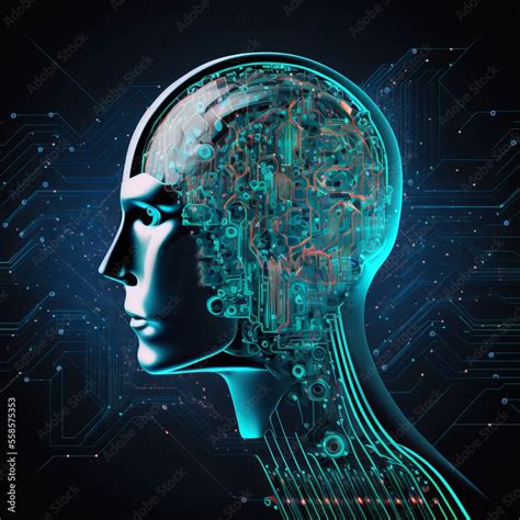 Technology Artificial Intelligence Ai Brain Animation Digital Data Conceptbig Data Flow