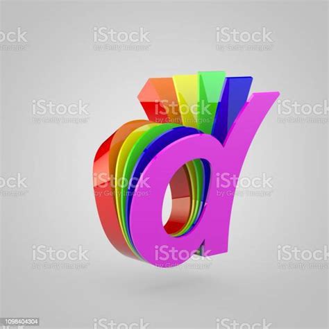 Huruf D Huruf D 3d Huruf Kecil 3d Membuat Font Pelangi Cutaway Warna Kebanggaan Konsep Alfabet