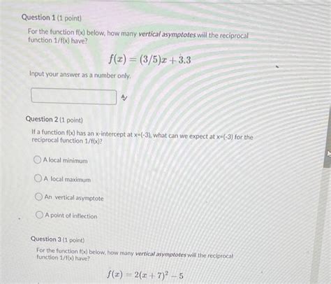solved question 1 1 point for the function f x below how