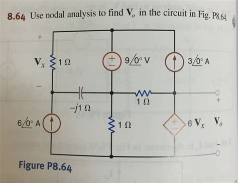Solved 864 Use Nodal Analysis To Find Vo In The Circuit In