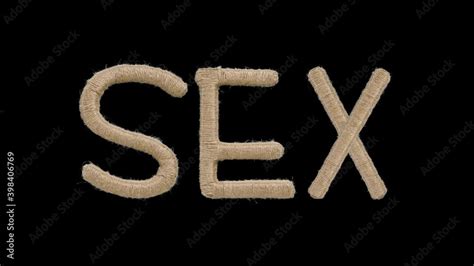 Word Sex Written By Handmade Letters Full Hd Footage With Alpha