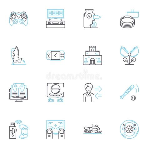 Physical Activity Linear Icons Set Exercise Fitness Movement Health
