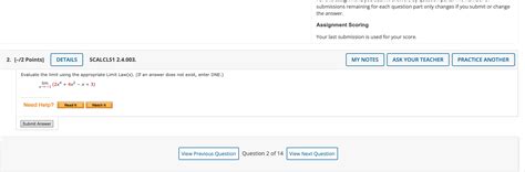Solved Evaluate The Limit Using The Appropriate Limit Chegg