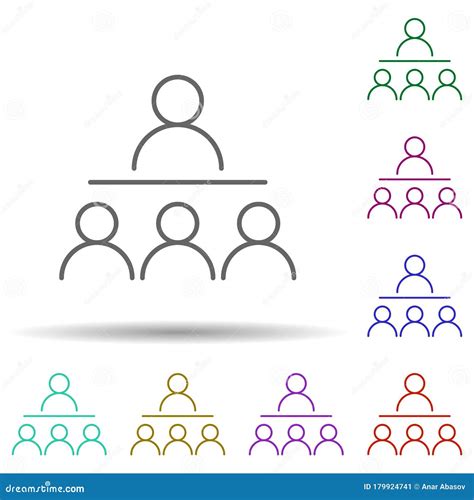 Teacher Pupils Multi Color Icon Simple Thin Line Outline Vector Of School Icons For Ui And Ux