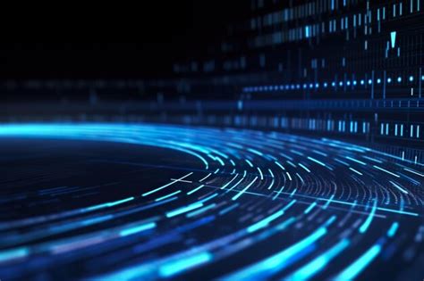 Premium Ai Image Data Binary Flow Rolling On Futuristic Technology