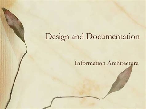 Design And Documentation Ppt